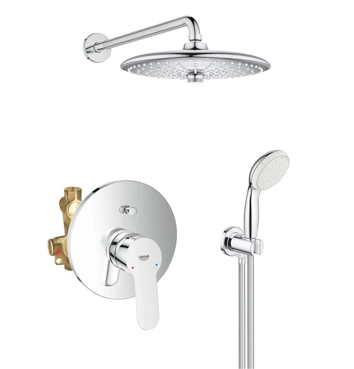 GROHE BauEdge komplet prysznicowy podtynkowy z deszczownicą 29079000-02 ...